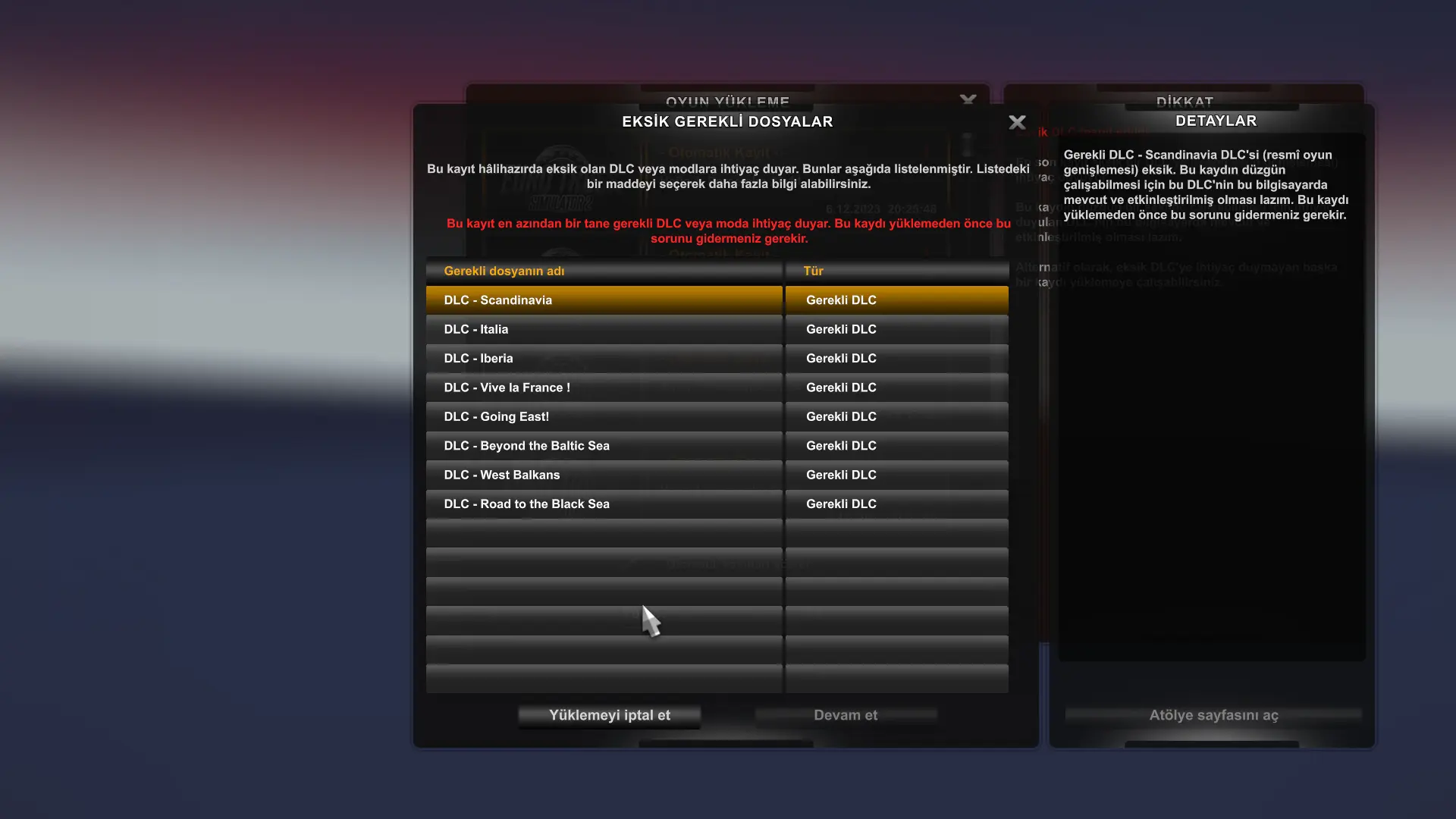 ETS 2 eksik DLC hatası | Techolay Sosyal